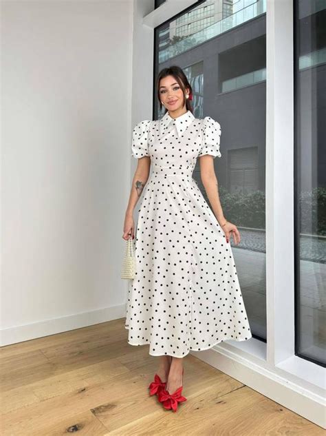 Літня сукня в горох — ціна 660 грн у каталозі Сукні міді Купити жіночі речі за доступною ціною