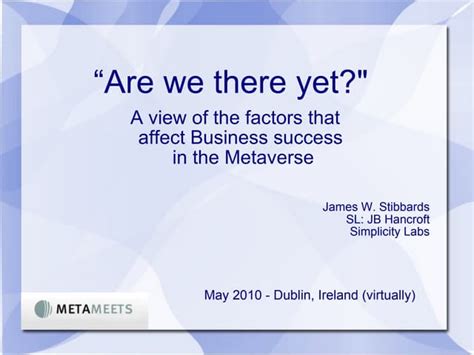 Factors That Affect Business Success In The Metaverse Ppt