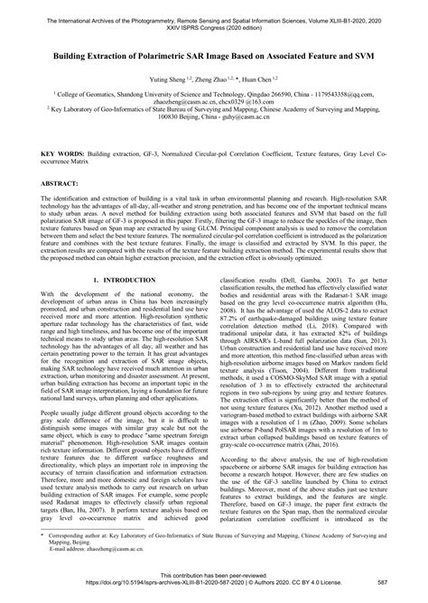 pdf building extraction of polarimetric sar image based on associated