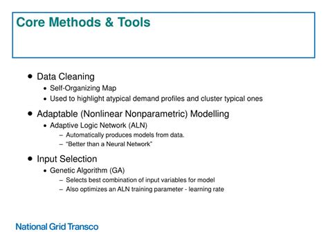 Ppt Datamining Methods For Demand Forecasting At National Grid Transco Powerpoint Presentation