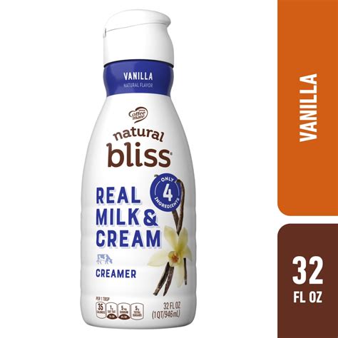 Natural Bliss Vanilla Flavored Creamer Gluten Free Creamer Iced Hot