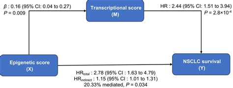 Mediation Analysis For Trans‐omics Regulatory Pathway Vanderweele