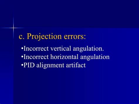 Radiographic Errors And Artifacts Pptx Photo Editing Software