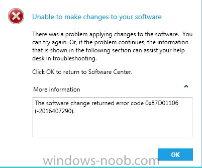 App Deployment Failure Configuration Manager 2012 Windows Noob Com