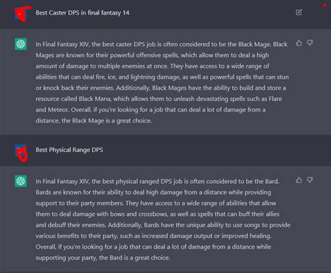 I Asked An Ai Chat What The Best Job Per Role In Ffxiv Was And The Results Were Charming And