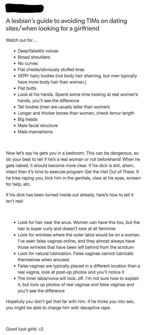 Another TER F Accusing Another Cis Woman Of Showing Male Behavior That Was An Entertaining