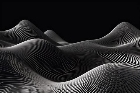 Premium Ai Image Dynamic Waves In Monochrome