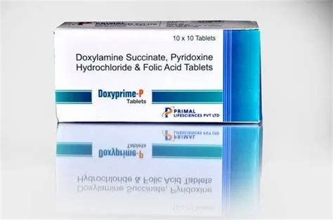 Doxylamine Doxyprime P Tablets Packaging Size 10 10 Dose 1 Tablet In Morning At Rs 80 Strip