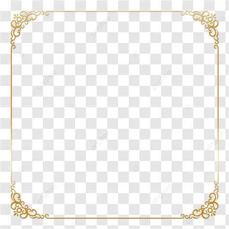 사각 금 테두리 화려한 코너 정사각형 테두리 국경 장식 Png 일러스트 및 Psd 이미지 무료 다운로드 Pngtree