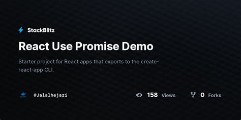 React Use Promise Demo Stackblitz