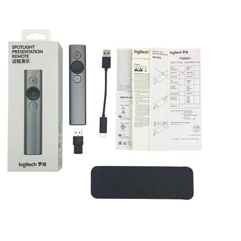 Logitech Spotlight Wireless Presentation Remote 2 4 Ghz And Bluetooth Usb Receiver Digital Laser