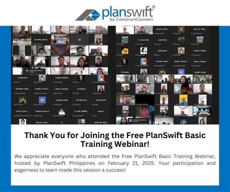 Thank You For Joining The Free Planswift Basic Training Webinar Planswift
