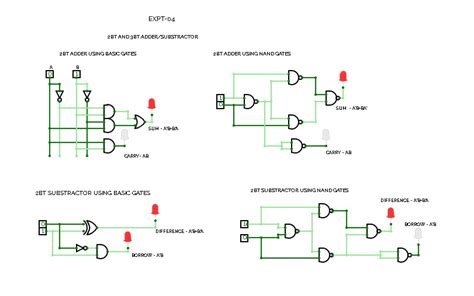 Circuitverse Expt 4 2bt Addersubstractor