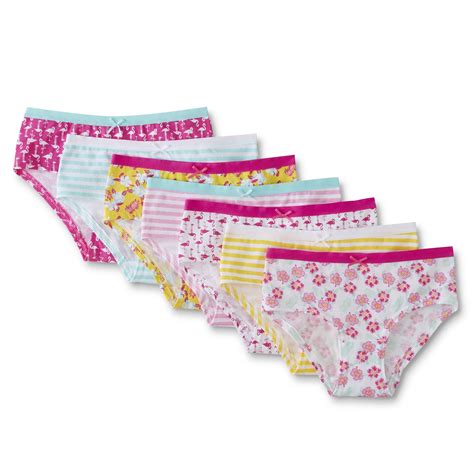 Girls 7 Pack Hipster Panties Assorted