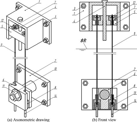 Sensor Structure Assembly Diagram A Axonometric Drawing B Front View Download Scientific