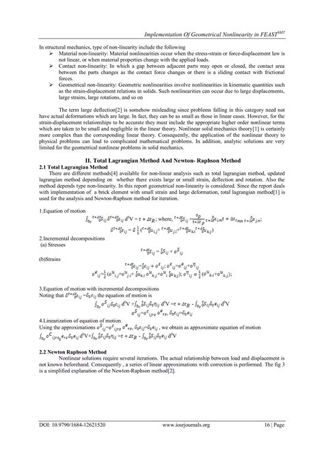 Implementation Of Geometrical Nonlinearity In Feastsmt Pdf