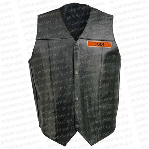 Mc Grim Bastards Black Leather Motorcycle Vest