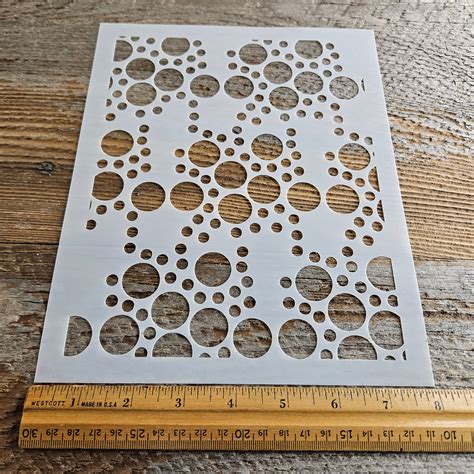 Bubbles Pattern Stencil Mixed Media Art Supply Gel Plate Printing