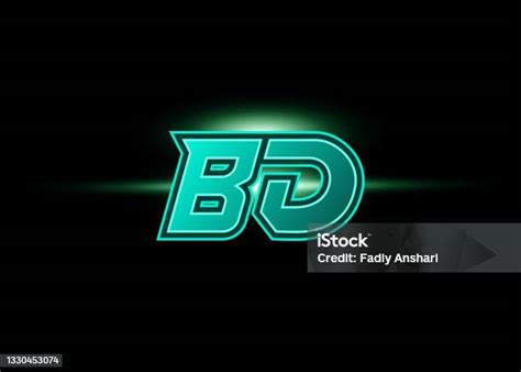 초기 문자 Bd E스포츠 스타일은 게임 트위치 유튜브에 적합합니다 벡터 모노그램 로고 템플릿 0명에 대한 스톡 벡터 아트 및