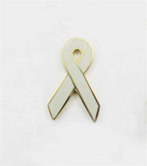 New WHITE Innocence Awareness Ribbon Lapel Pin The Pin People