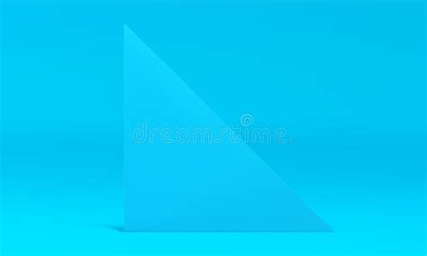 3d Triangle Wall Modern Blue Angular Decor Element For Interior Presentation Design Realistic