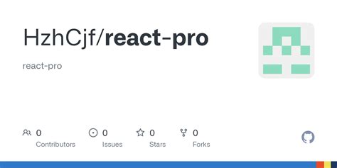 GitHub HzhCjf React Pro React Pro