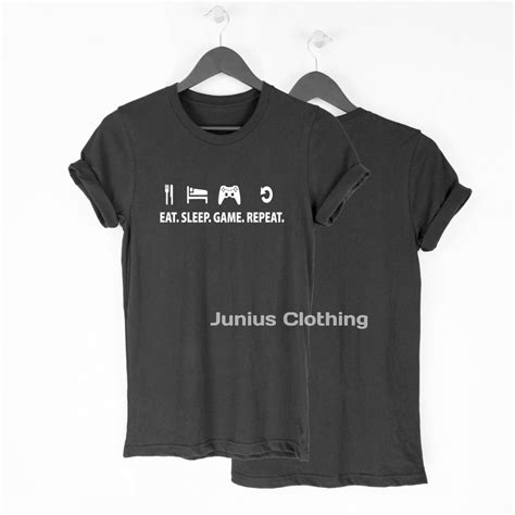 Jual Kaos Eat Sleep Game Repeat Bisa Custom Warna Kaos Dan Warna