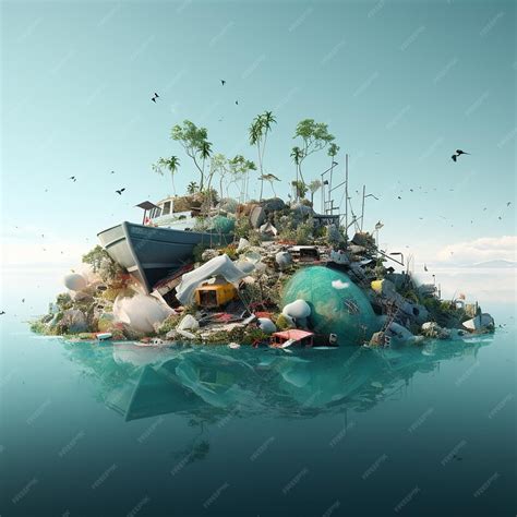 Premium Photo Garbage Island Conceptual Imagery Premium Photo Garbage Island Conceptual Imagery