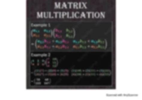 In This Note We Will Learn About Different Types Of Matrixes Matrix Multiplication And