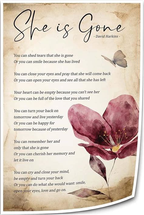 Poem You Can Cry Because She Is Gone