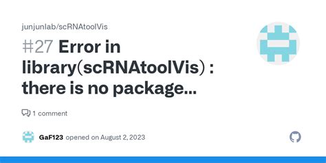 Error In Library Scrnatoolvis There Is No Package Called Scrnatoolvis Issue