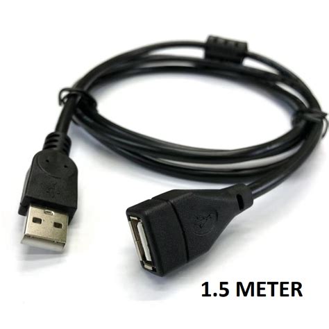 Jual Kabel USB Hub Male Female Hitam 2 0 Extension Extention 1 5m 3m 5m 10m Shopee Indonesia