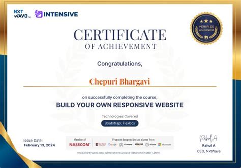 bhargavi chepuri on linkedin nxtwave ccbp