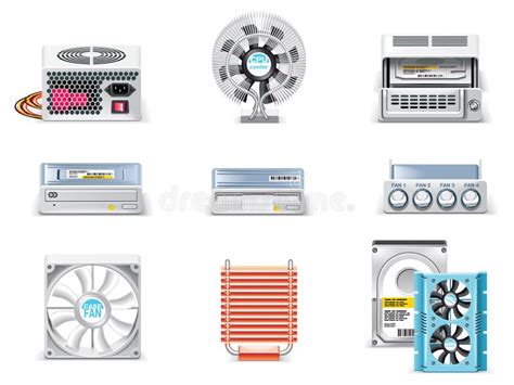 vector white computer icon set part 4 stock vector illustration of
