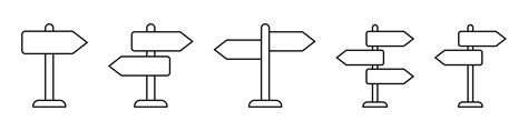 Signpost Icon Direction Icon Isolated Expanded Stroke 24672779 Vector Art At Vecteezy