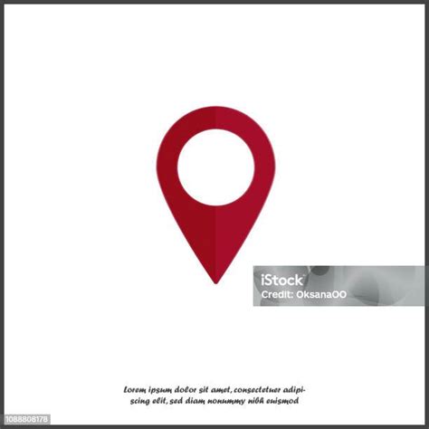 벡터 이미지는 지도에 위치입니다 마크 Gps 아이콘입니다 격리 된 흰색 바탕에 빨간색 아이콘 위치 드롭 핀 레이어 그룹화 쉽게 편집 그림에 대 한 당신의 디자인에 대 한 0