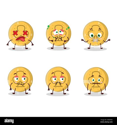 Dalgona Candy Trefoils Cartoon Character With Nope Expression Vector