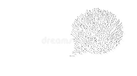 3d Rendering Symbol Of Rounded Chat Bubble Wrapped In Gold Foil On Dark