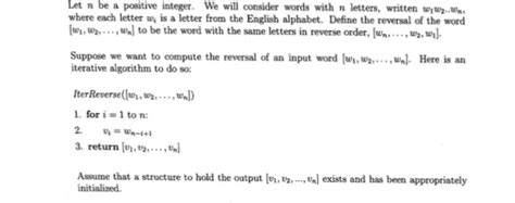 solved let n be a positive integer we will consider words