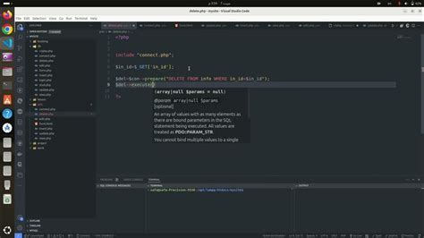 20 Delete From Database Use Pdo And Php Youtube