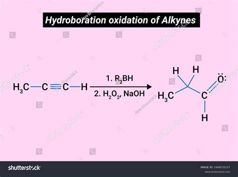 Structure Hydroboration Oxidation Alkynes Stock Vector Royalty Free