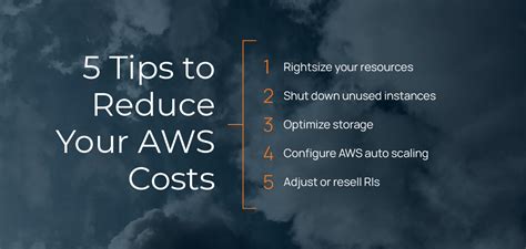 aws cost reduction tactics and tips