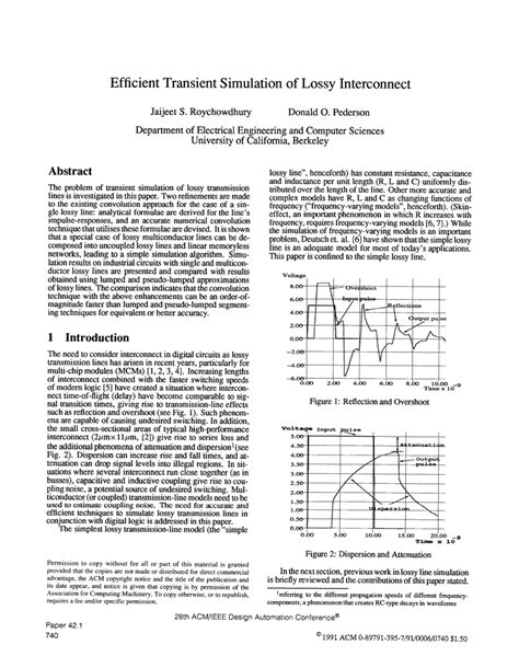Pdf Efficient Transient Simulation Of Lossy Interconnect