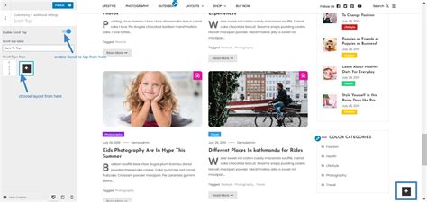 How To Add Scroll Top Color Blog