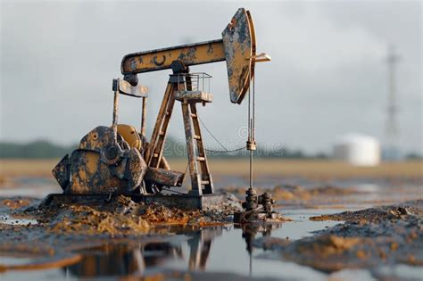 ai generative oil drilling pump stock illustration illustration of