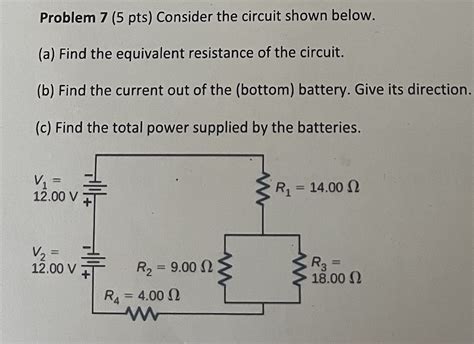 Solved Problem 7 5 ﻿pts ﻿consider The Circuit Shown