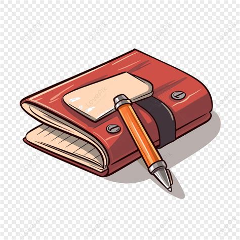 Checkbook Clipart Notebook With Pen Isolated Cartoon Vector Illustrationautomotive Lighting