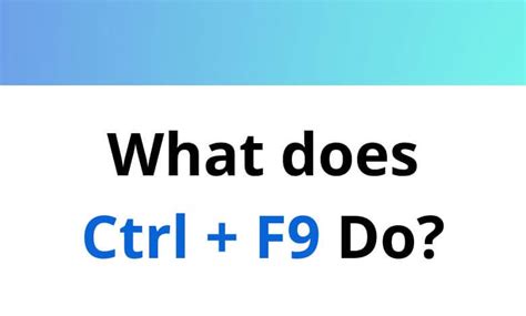 What Does Ctrl F Do Tutorial Tactic