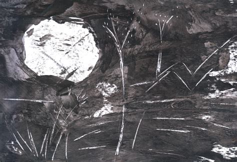 흑인과 백인 풍경 단색 밤 보름달 미니멀리즘 자연 예술 회화 Encaustic 예술 장식 스케치 일러스트 손으로 그린 현대 핫 왁스 그리기에 대한 스톡 벡터 아트 및 기타