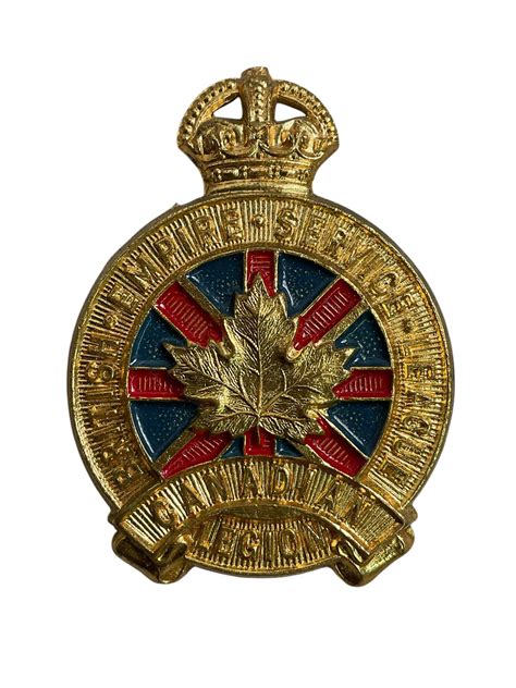Canadian Legion British Empire Service League Cap Bage Military Antiques Toronto